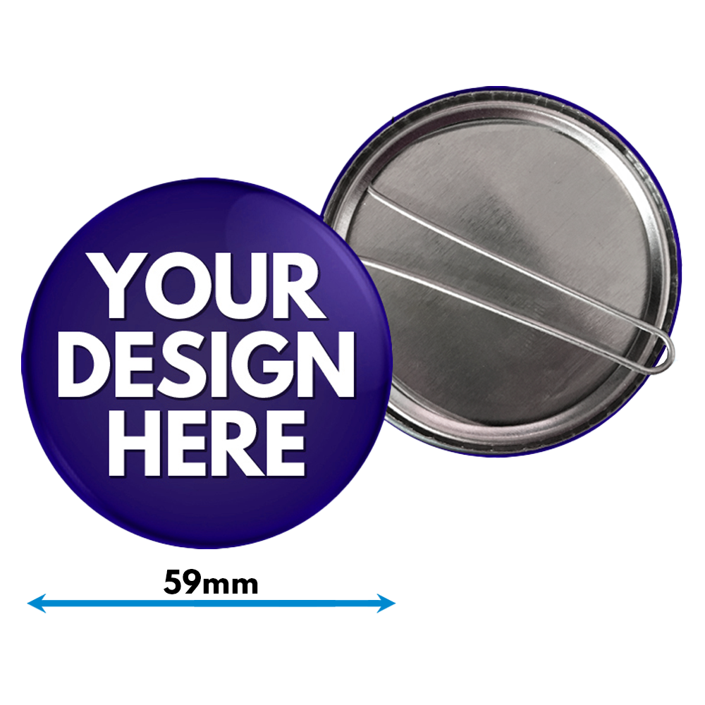 59mm Custom Safety Badges • Free UK Shipping • Magnet