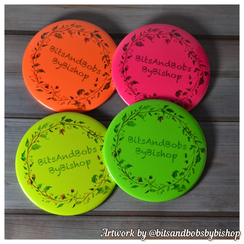 59mm Neon Safety Back Custom Badges • Child Safe
