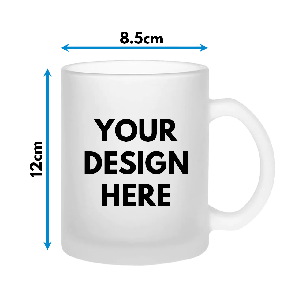 Frosted Glass Custom Mugs - Personalised Mugs - Coffee Tea Cup