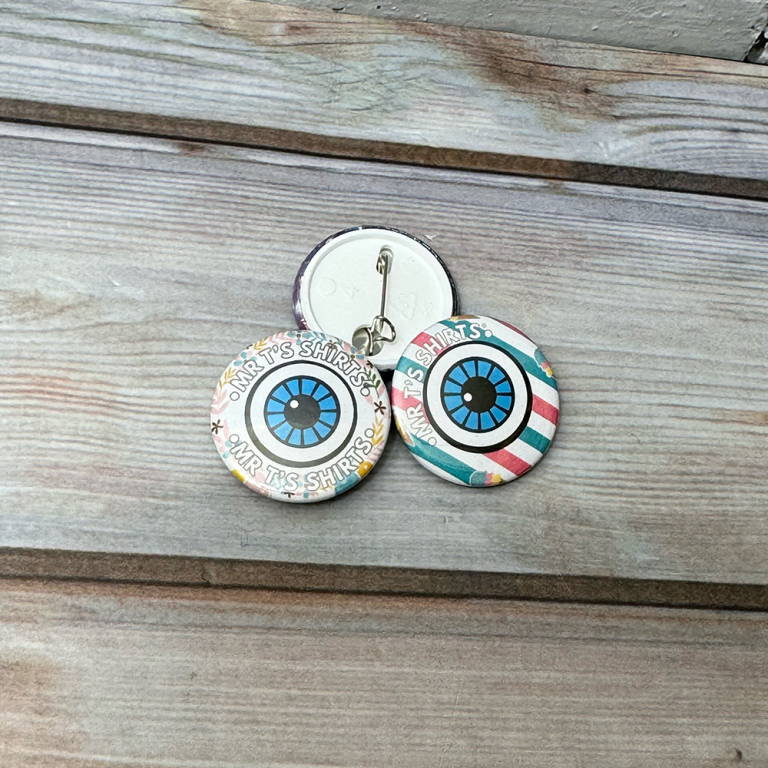 25mm Plastic Back Custom Badges • Free Fast UK Shipping